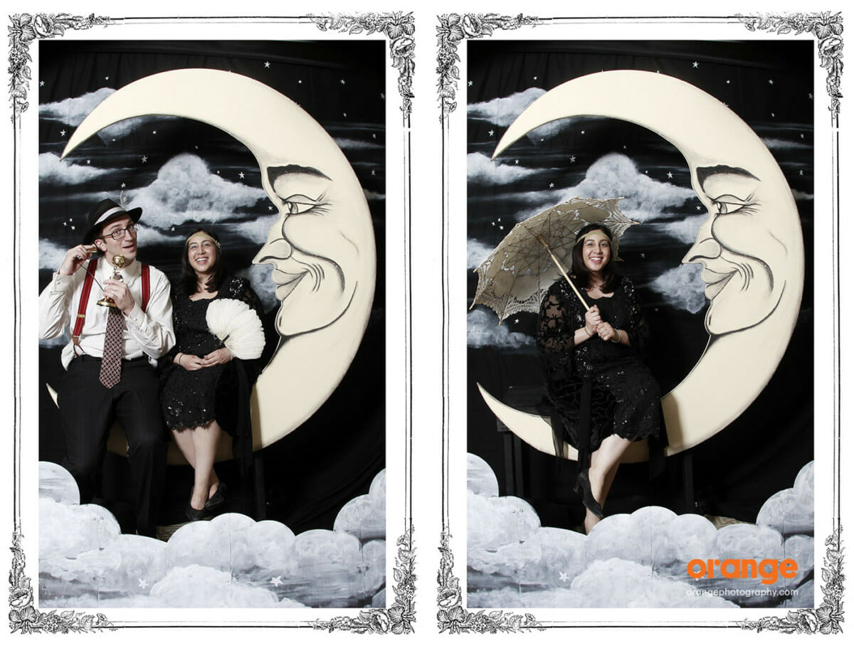 Paper Moon Photo Booth - Orange Photography